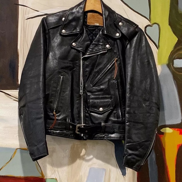 Excelled | Jackets & Coats | Vtg Excelled Leather Moto Motorcycle Racer ...
